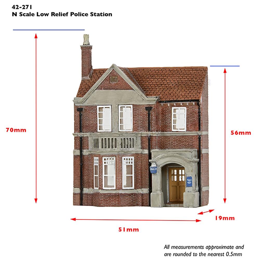 Scenecraft Graham Farish Police Station Model Railway Building N Gauge ...
