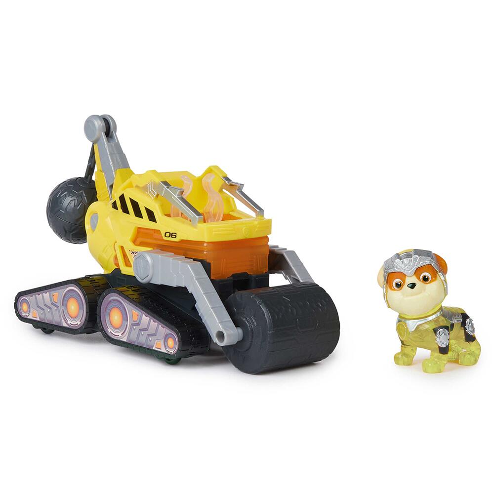 PAW Patrol The Mighty Movie BULLDOZER & Rubble Figure