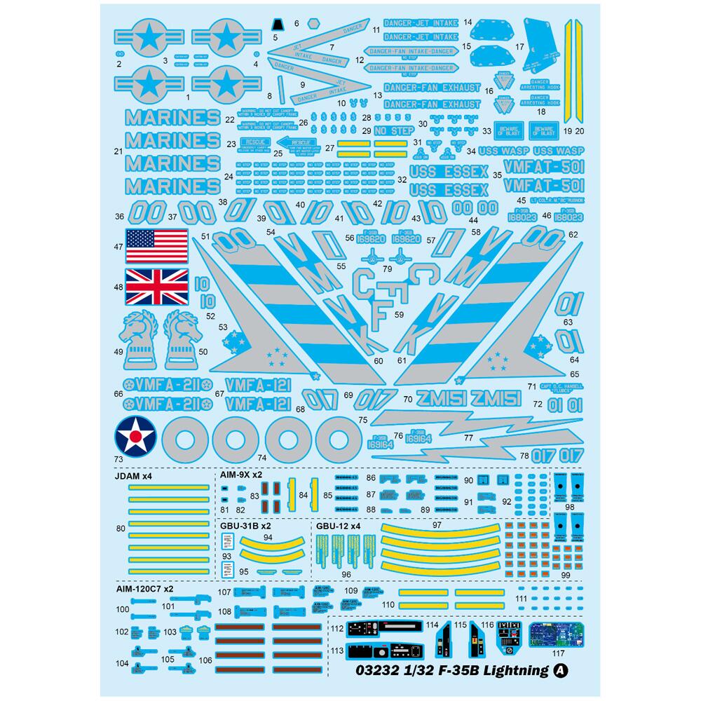 Trumpeter F-35B Lightning II Military Aircraft Model Kit Scale 1:32