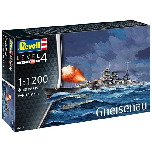 Revell Gneisenau German Battleship WWII Model Kit Scale 1:1200