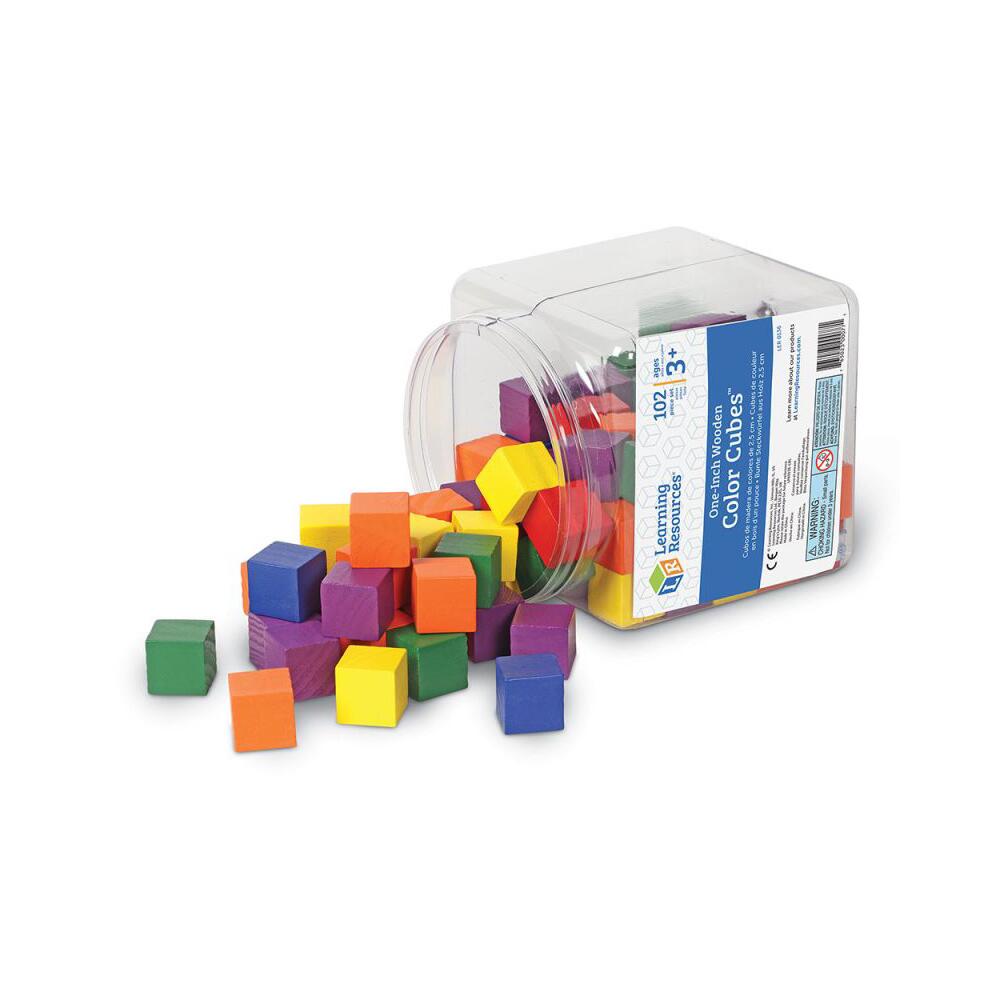 Learning Resources 25cm Wooden Colour Cubes Set of 102