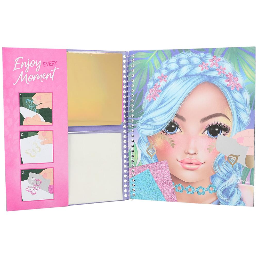 Depesche TOPModel Stick & Shine Colouring Book