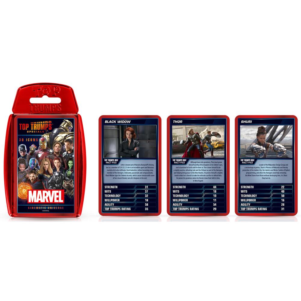 Top Trumps Marvel Cinematic Universe 30 Icons Card Game