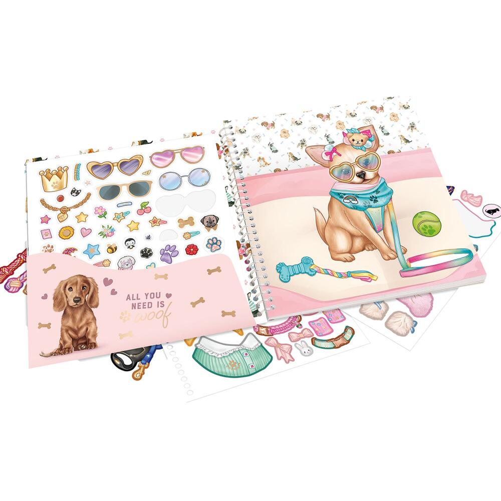 Depesche TOPModel Doggy Dress Me Up Sticker Book with 11 Sticker Sheets