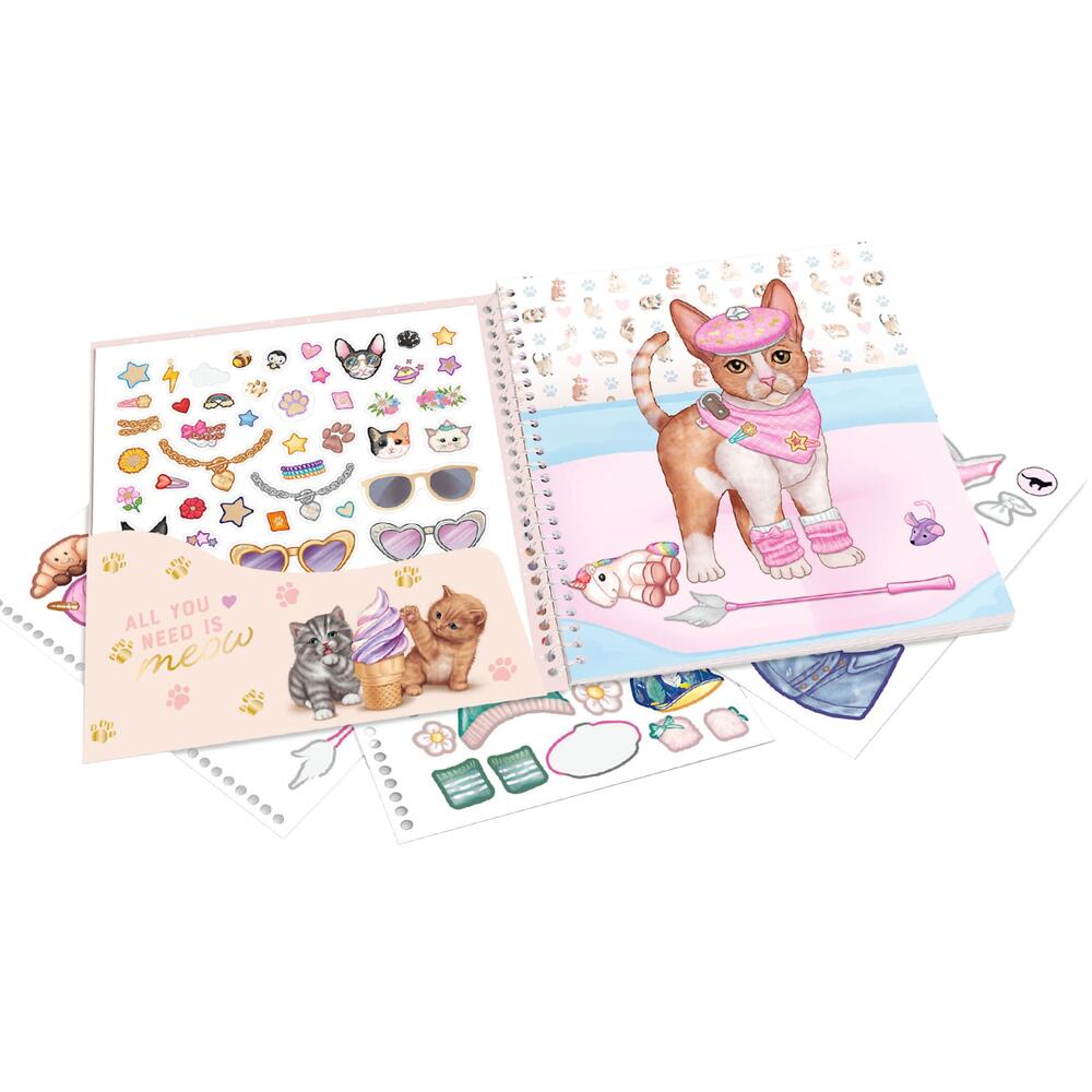 Depesche TOPModel Kitty Dress Me Up Book 11 Sticker Sheets