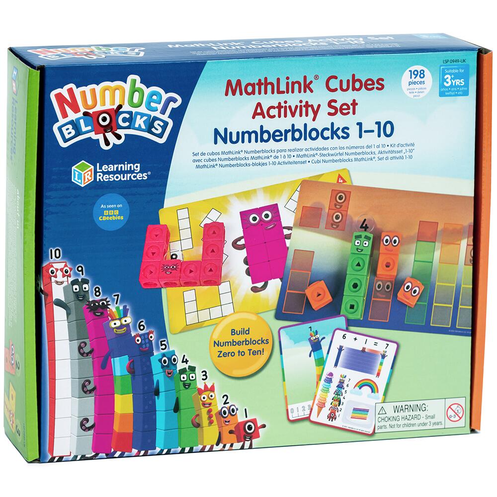 Learning Resources Mathlink Cubes Numberblocks 1-10 Activity Set