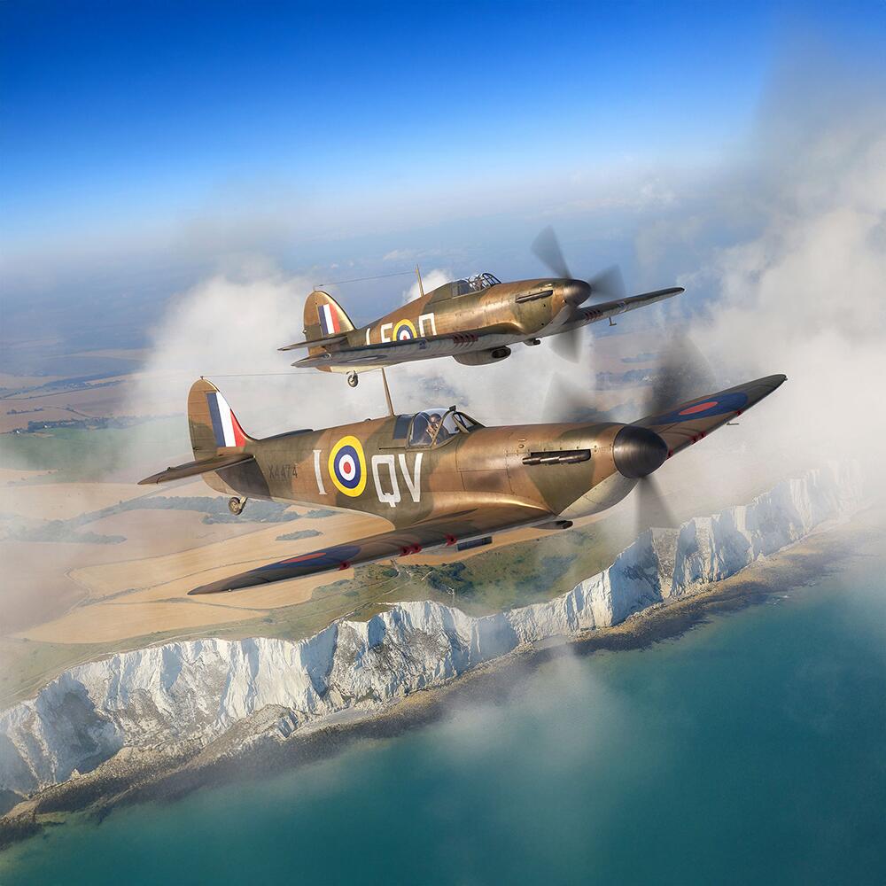 Revell Supermarine Spitfire Mk.Ia & Hawker Hurricane Mk.I Model Kits 1:144