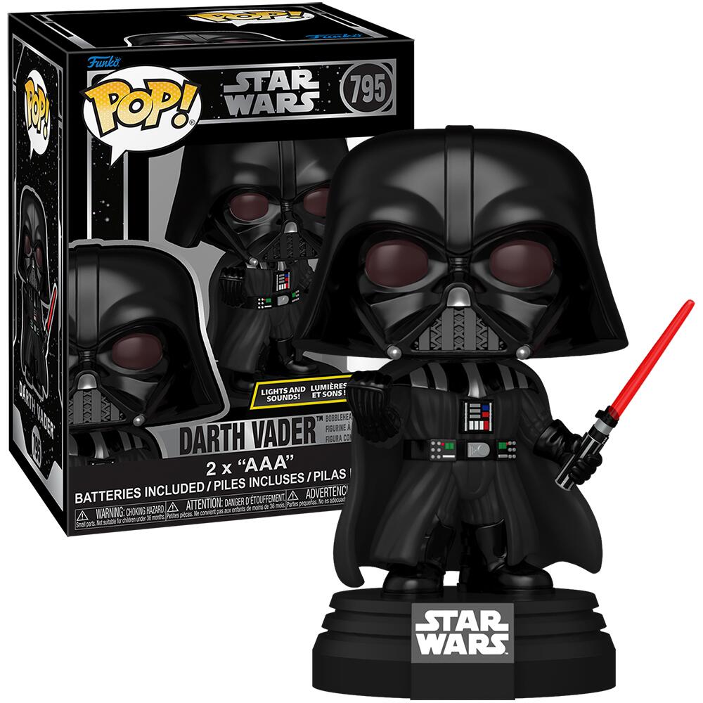Funko POP! Star Wars Darth Vader with Lightsaber Bobblehead Vinyl ...