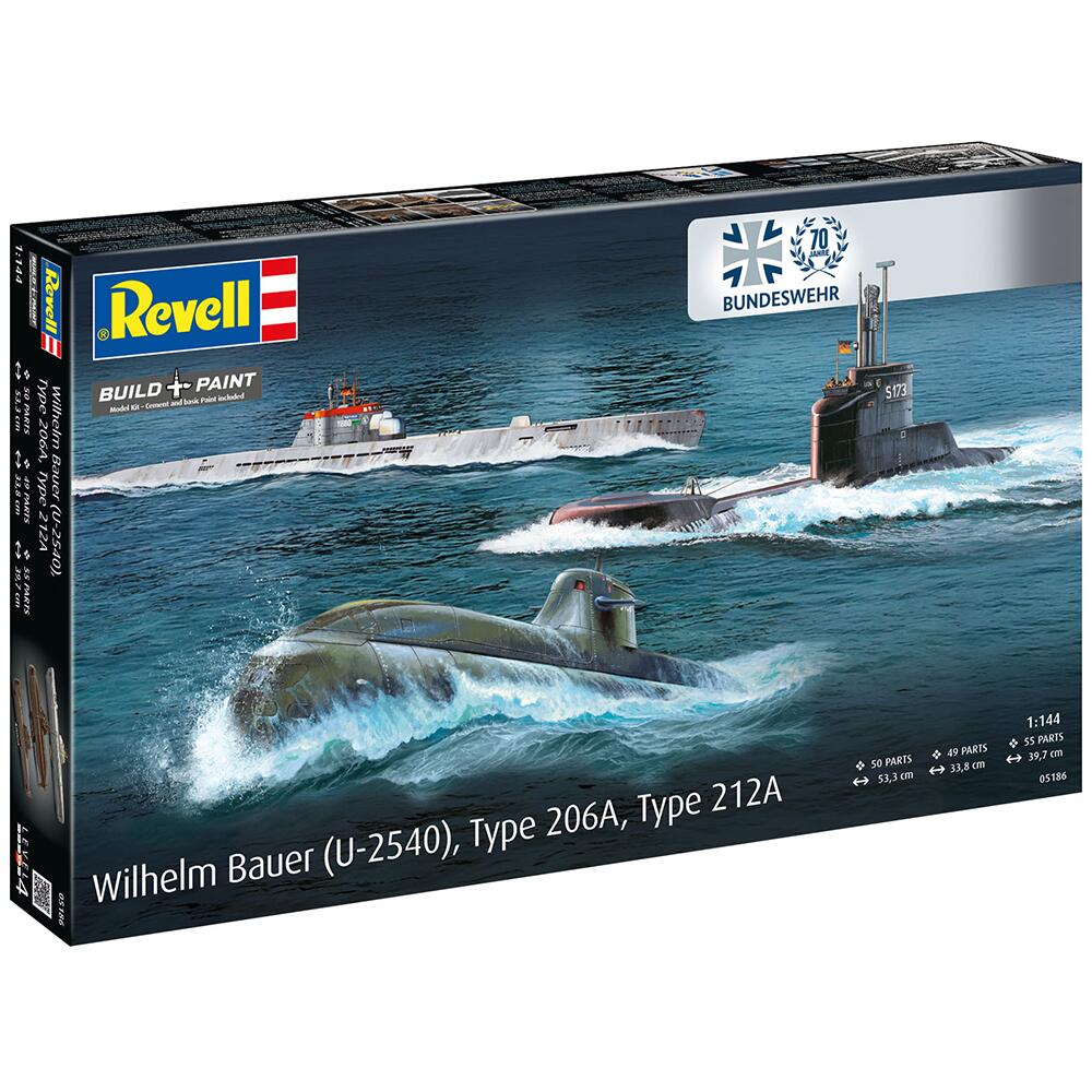 Revell Wilhelm Bauer (U-2540) Type 206A Type 212A Bundeswehr 70 Years ...