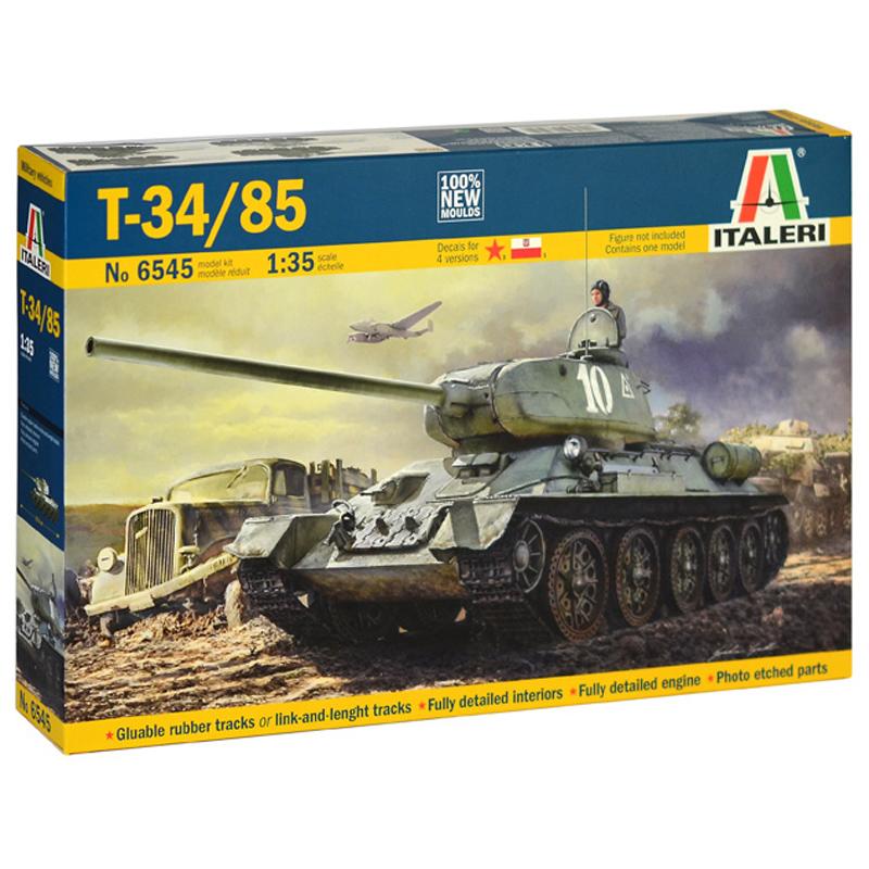 Italeri T-34/85 Russian Tank Model Kit Scale 135
