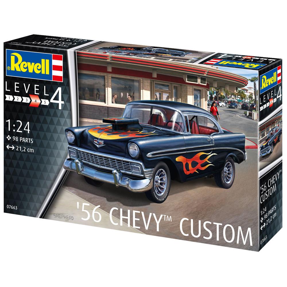 Revell 56 Chevrolet Bel Air Custom Car Model Kit Level 4 Scale 124