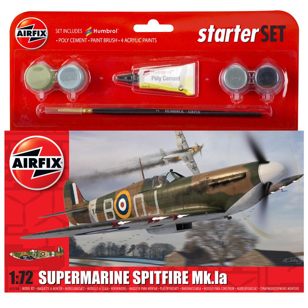 Airfix Supermarine Spitfire MkIa Starter Set (Scale 1:72)
