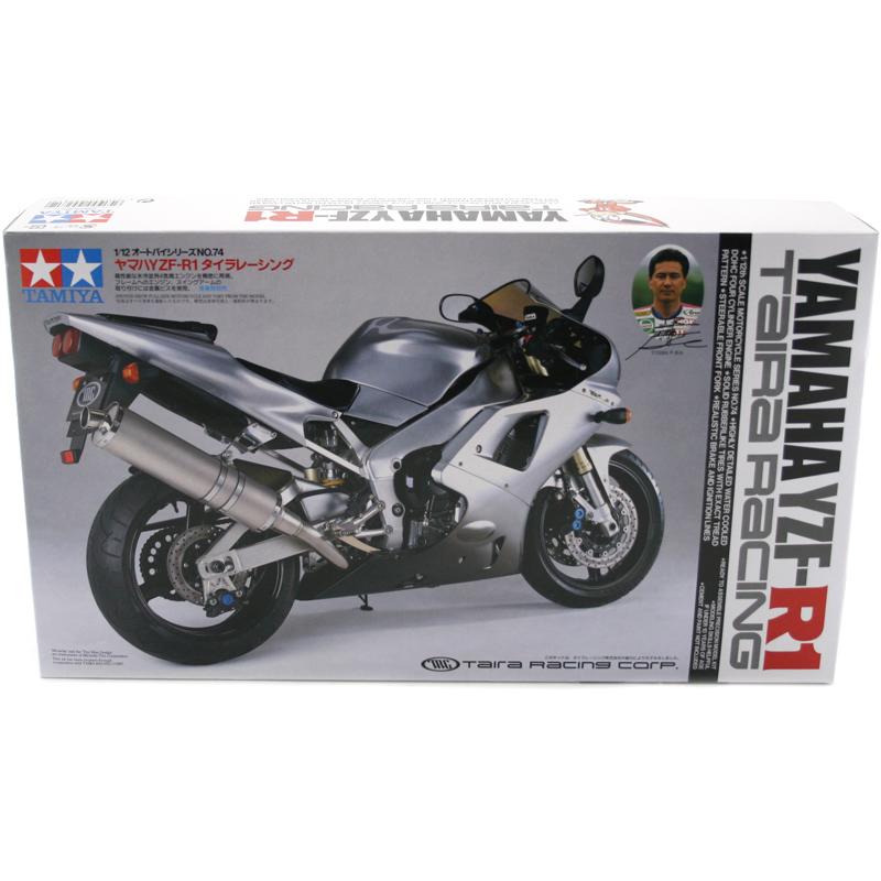 Tamiya Yamaha YZF-R1 Taira Racing Motorcyle Model Kit (Scale 1:12)