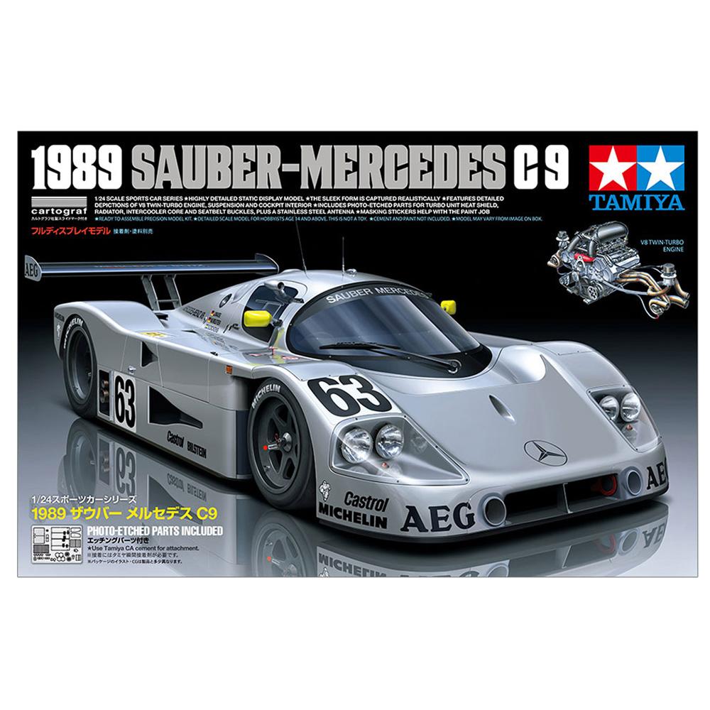 Tamiya 1989 Sauber-Mercedes C9 Race Car Model Kit (Scale 1:24)