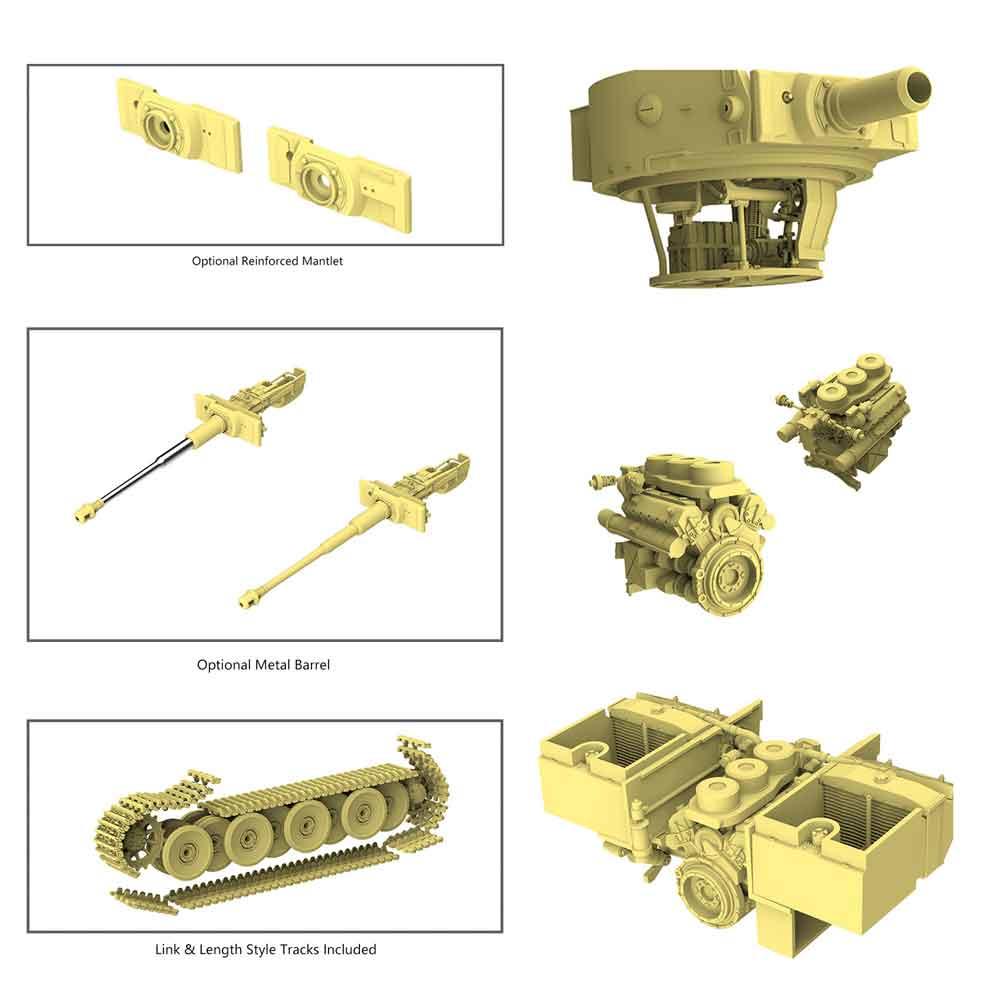 UStar Tiger I Tank German World War 2 Military Model Kit Scale 148