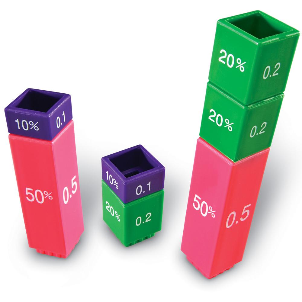Learning Resources Fraction Tower Equivalency Cubes 51 Piece