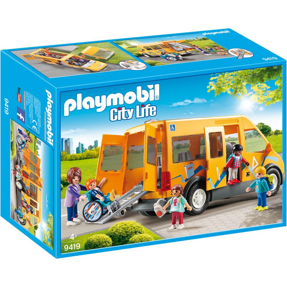 Playmobil City Life School Van with Wheelchair Ramp Playset