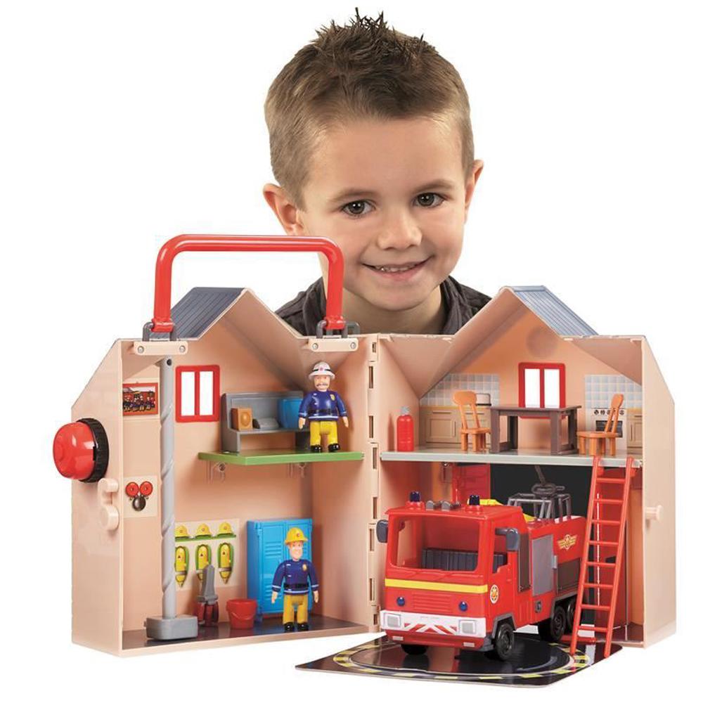 Fireman Sam Deluxe Foldaway Fire Station Playset with Sam & Officer Steele Figures