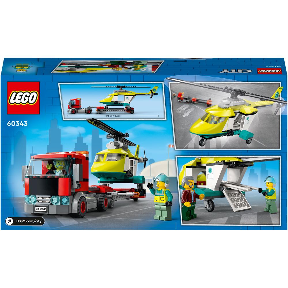 LEGO City Rescue Helicopter Transport Building Set 215 Piece for Ages 5+