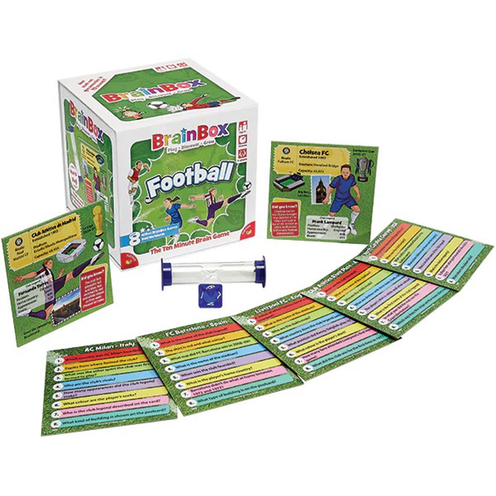 Brainbox Football Quiz Card Game with 55 Cards for Ages 8+