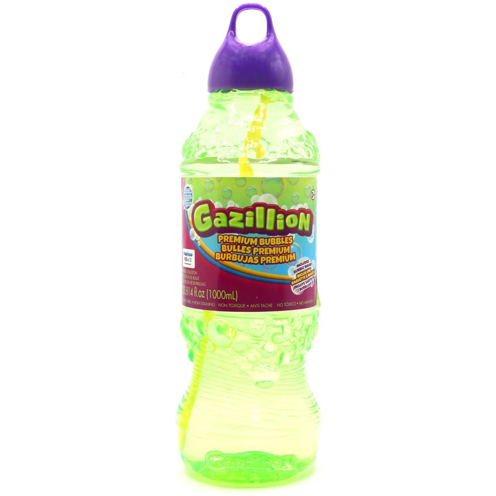 Gazillion Premium Bubble Solution 1 Litre Bottle with Wand for Ages 3+