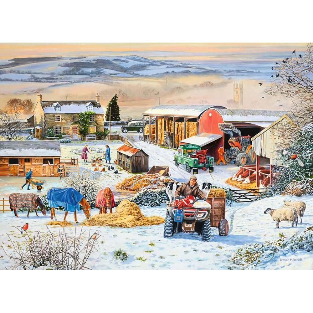 Ravensburger Winter on The Farm 1000 Piece Jigsaw Puzzle