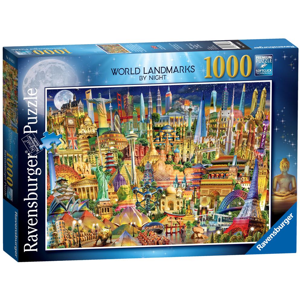 Ravensburger World Landmarks At Night 1000 Piece Jigsaw Puzzle