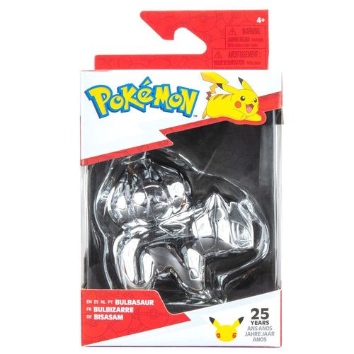 Pokémon 25th Anniversary Celebration 3" Silver BULBASAUR Figure
