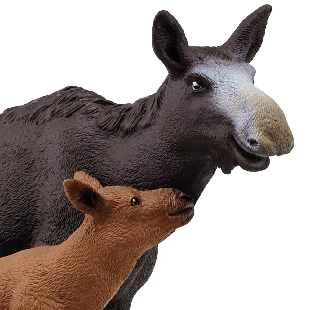 Schleich Wild Life Moose Mother and Calf Figure Set for Ages 3+