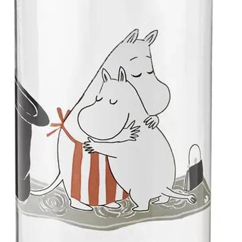 Rigtig Drink It Moomin Clear Drinking Bottle 750ml Screw Top Lid