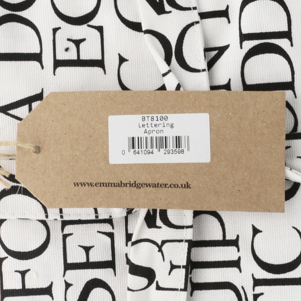 Emma Bridgewater Black Toast Lettering Cotton Apron Machine Washable