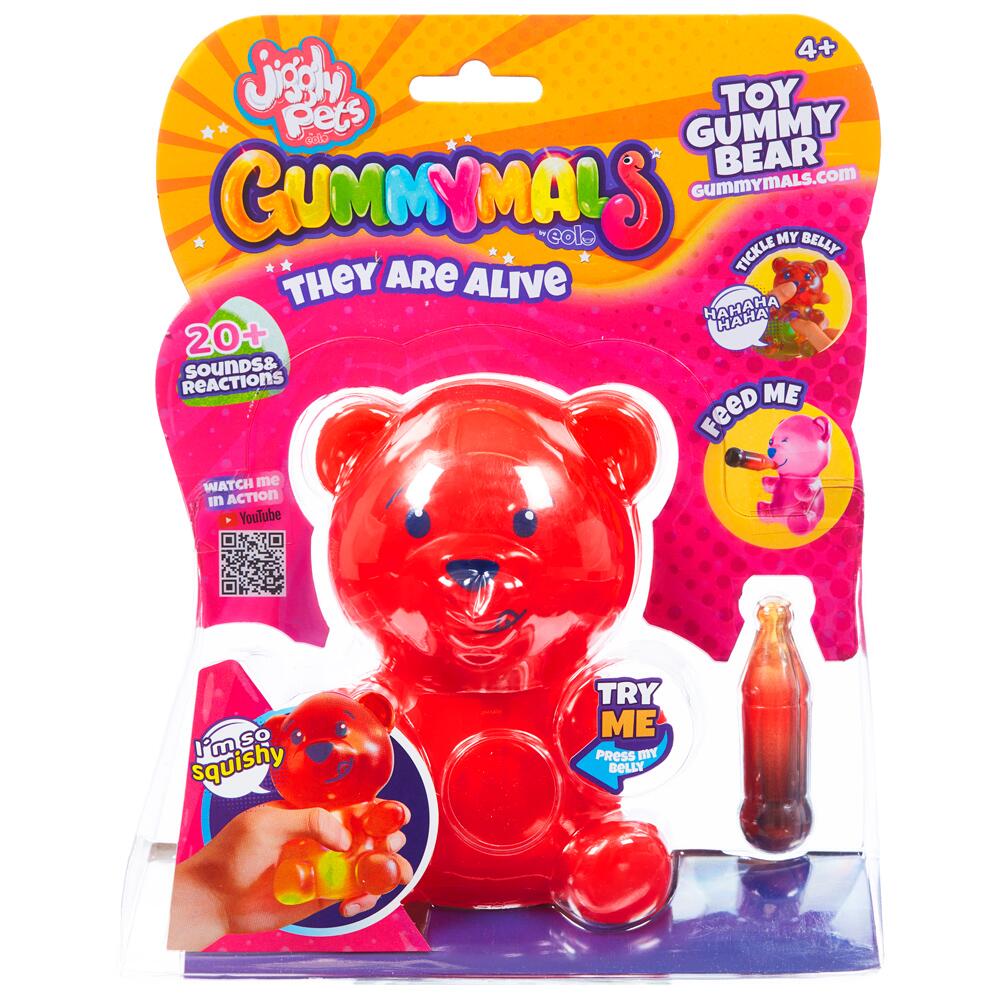 Jiggly Pets Gummymals Bear with Sound in RED