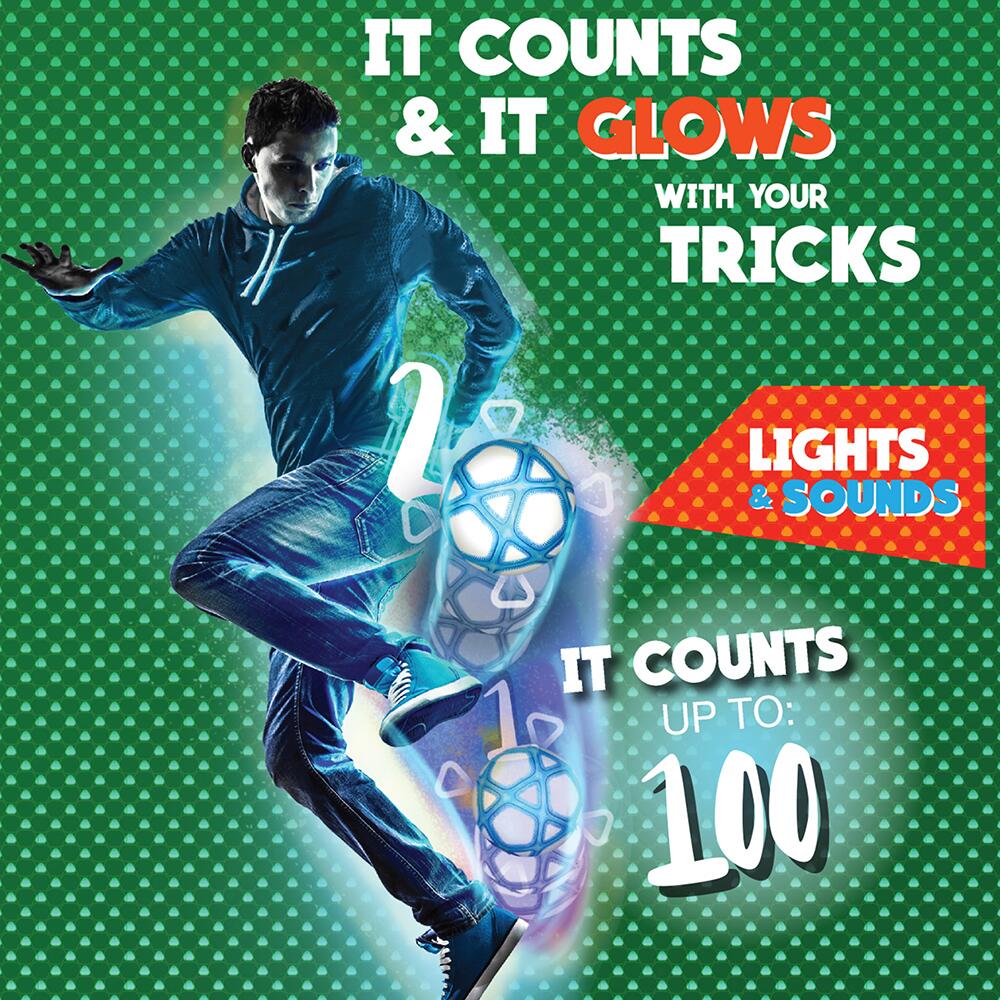 Smart Ball Counter Football Size 5 with Lights and Sound