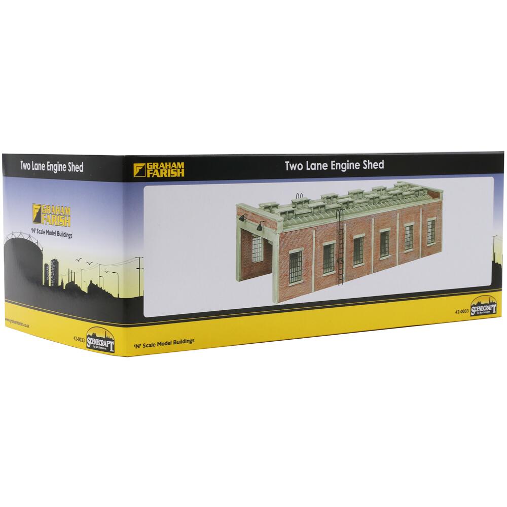 Scenecraft Graham Farish Two Lane Engine Shed Model Railway N Gauge