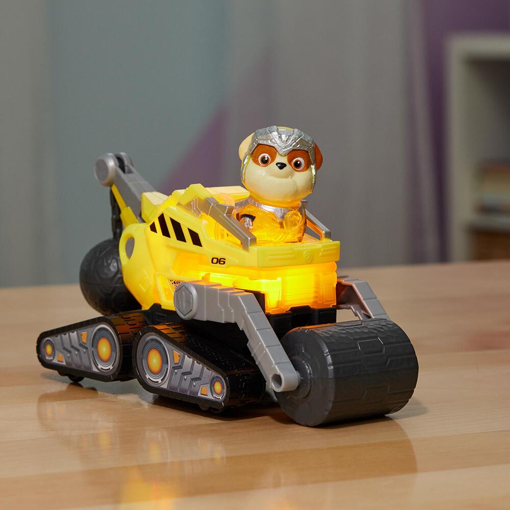 PAW Patrol The Mighty Movie BULLDOZER & Rubble Figure