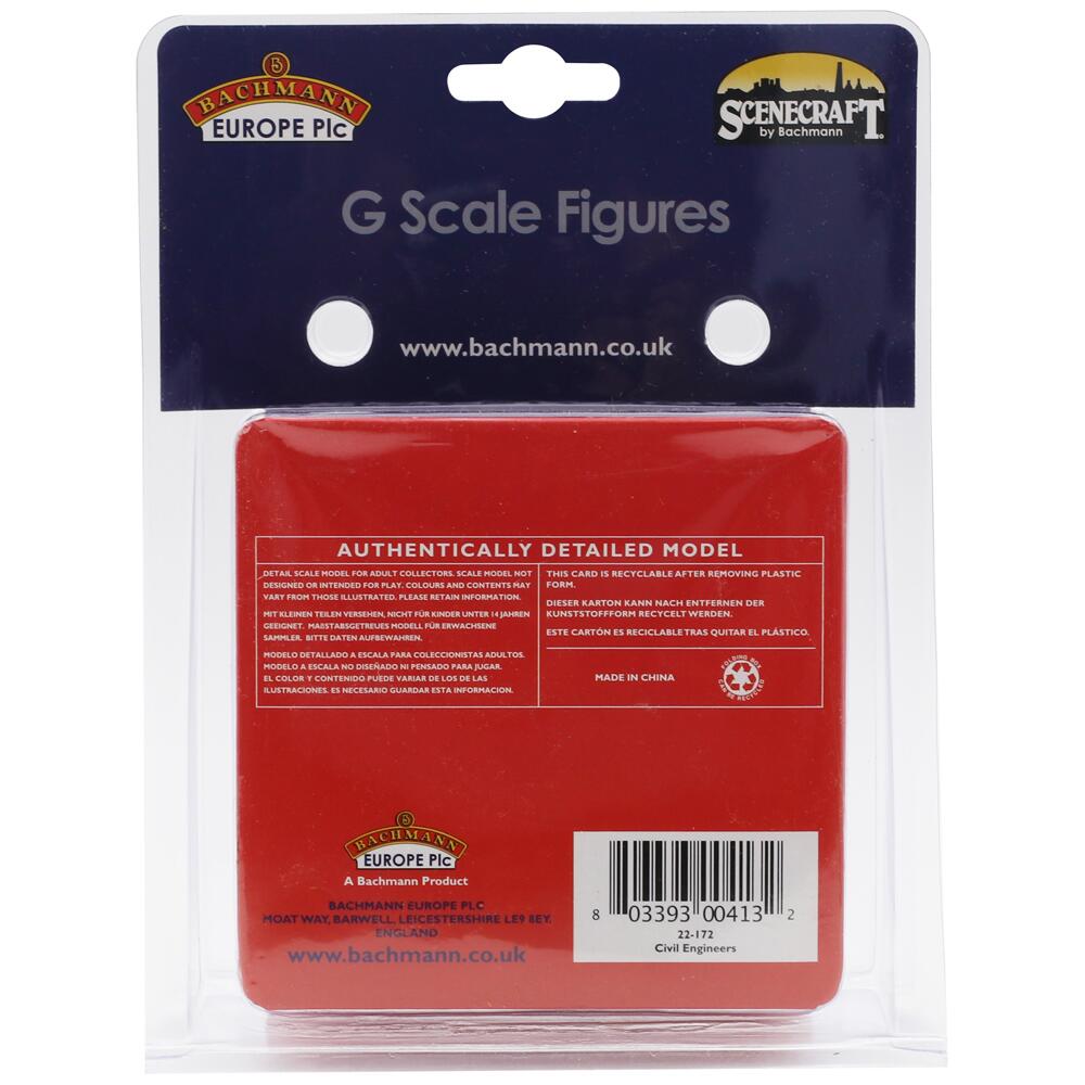Scenecraft Civil Engineers G Scale Figure Set for Model Railway