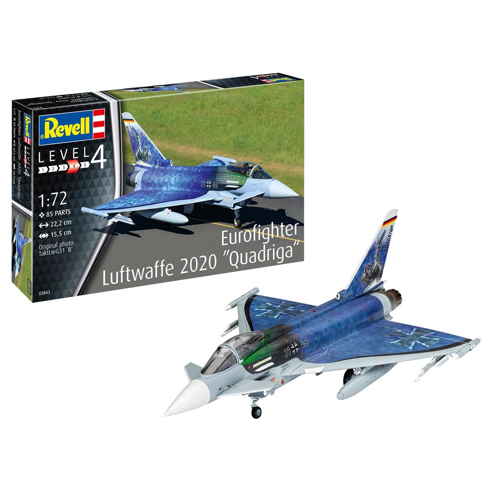 Revell Eurofighter Luftwaffe 2020 "Quadriga" Aircraft Model Kit Scale 1:72