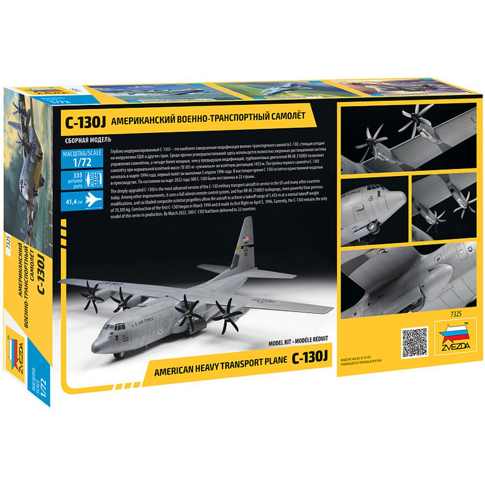 Zvezda Hercules C-130J Heavy Transport Plane Military Model Kit Scale 1:72