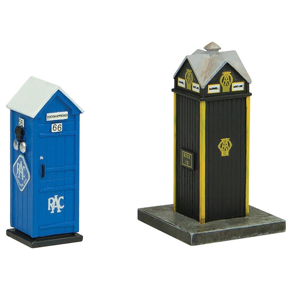 Scenecraft Roadside Rescue Phone Boxes Model Railway Accessories OO Gauge