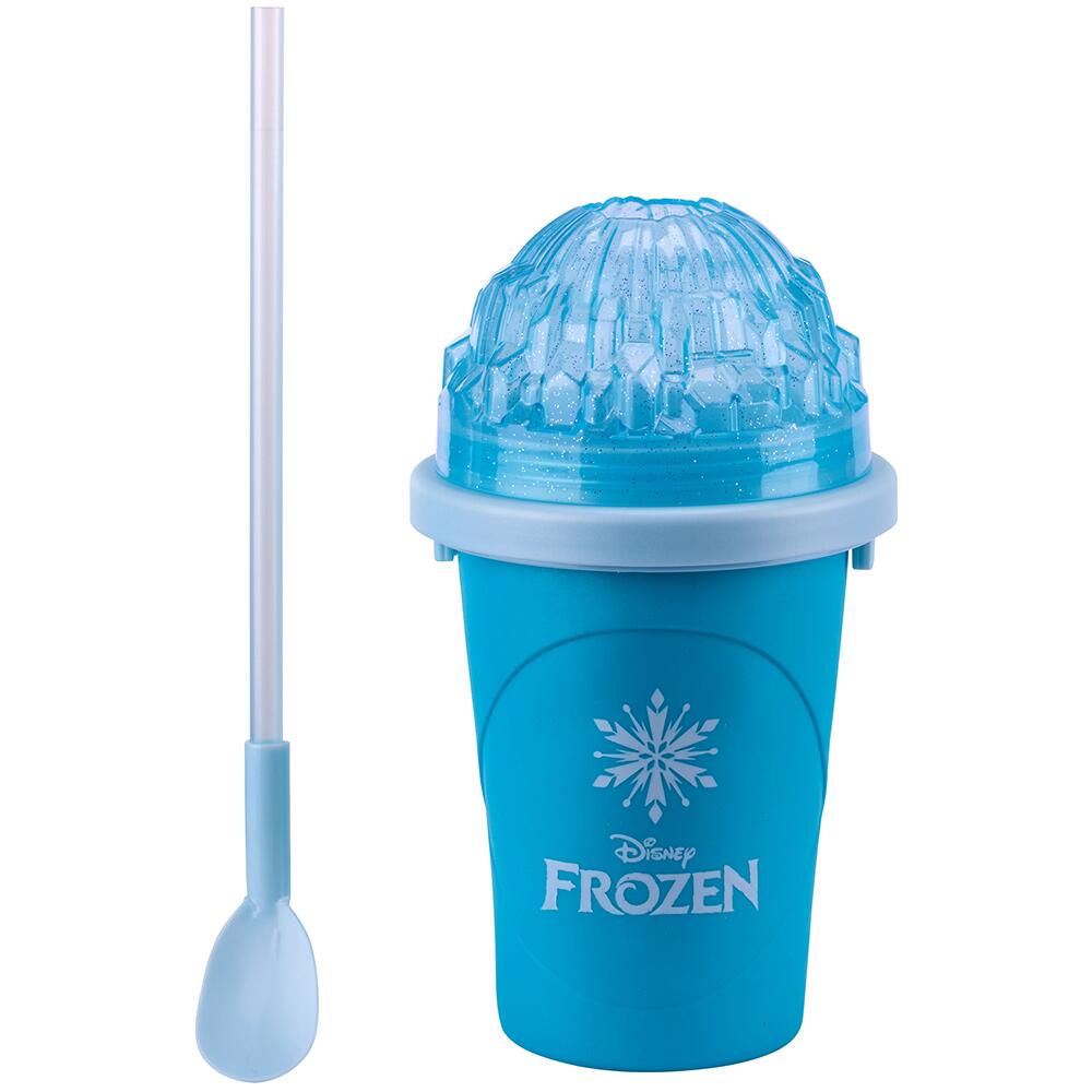 ChillFactor Slushy Maker Disney Frozen with Reusable Straw ELSA BLUE