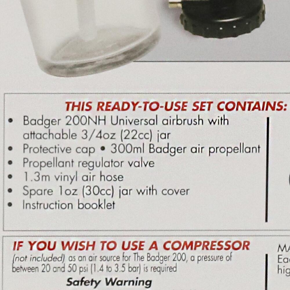 Badger Siphon Feed 200 Precision Spray Gun Set