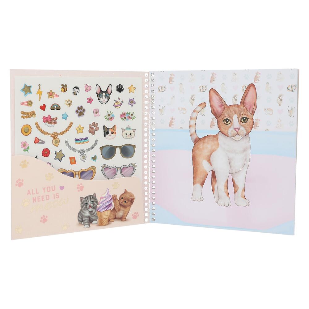 Depesche TOPModel Kitty Dress Me Up Book 11 Sticker Sheets