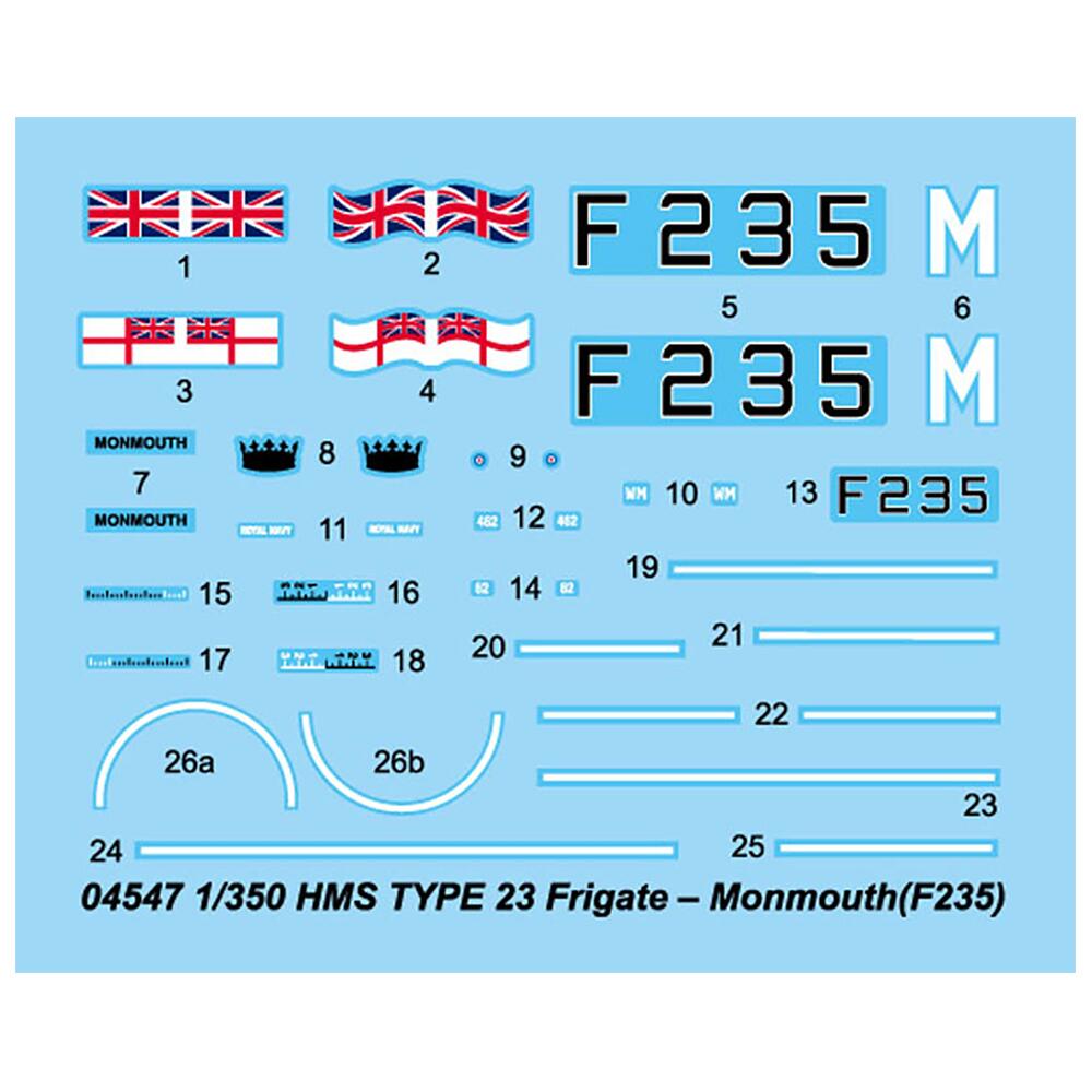 Trumpeter HMS Monmouth F235 Type 23 Frigate Model Kit Scale 1:350