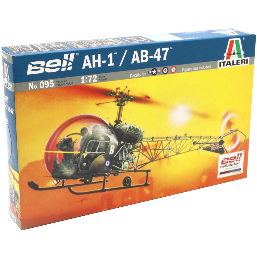 Italeri Bell AH 1 AB 47 Military Helicopter Model Kit Scale 1:72