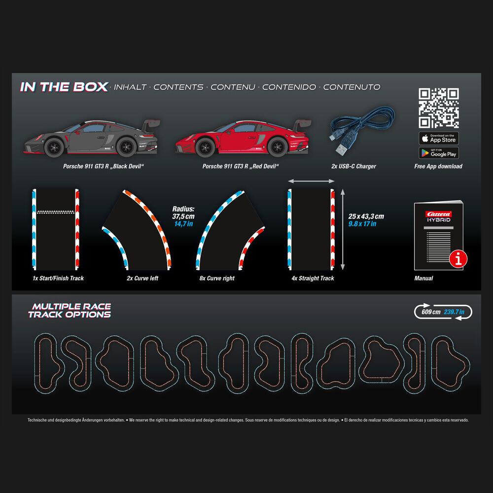 Carrera Hybrid Devil Drivers Slot Car Set with Track and 2 Cars