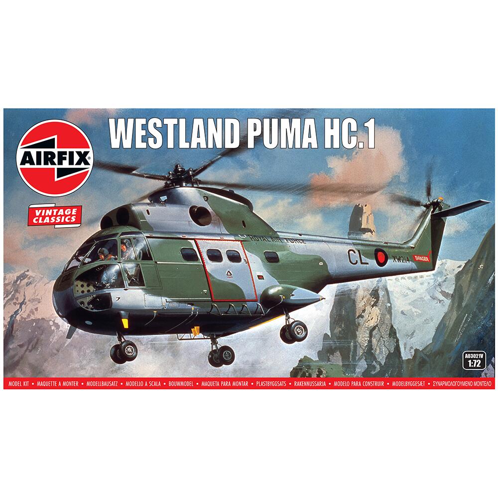 Airfix Westland Puma HC.1 Military Helicopter Vintage Classics Model ...