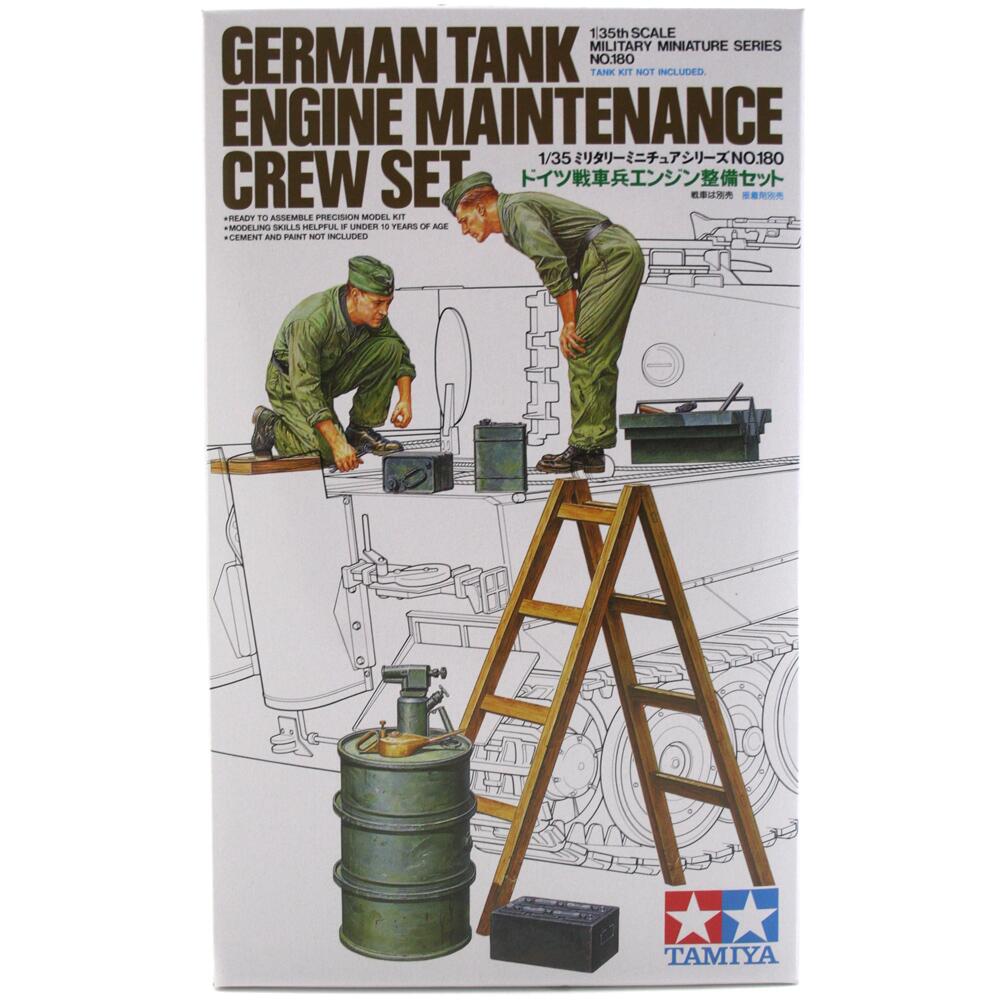 Tamiya German Tank Engine Maintenance Crew Figure Assembly Set Scale 135