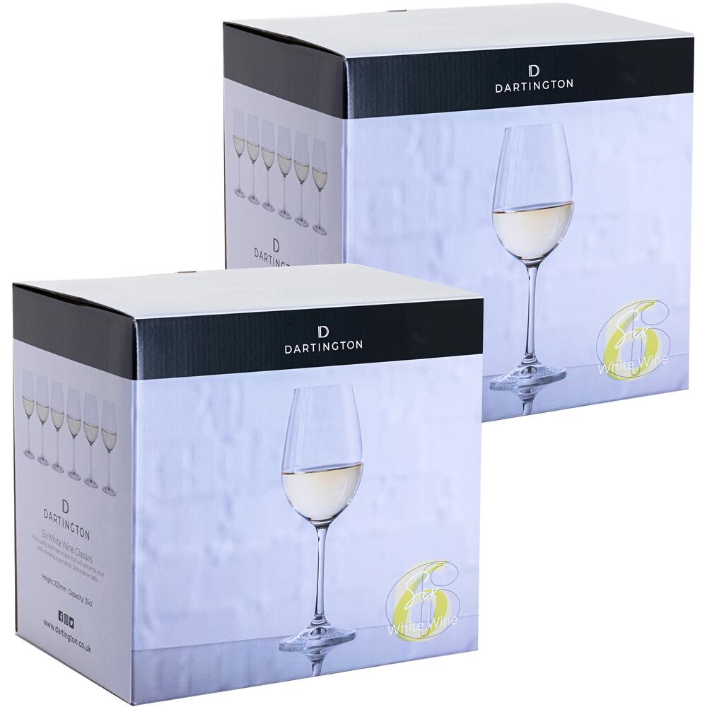 Dartington Crystal White Wine Set of Six Glasses TWIN PACK