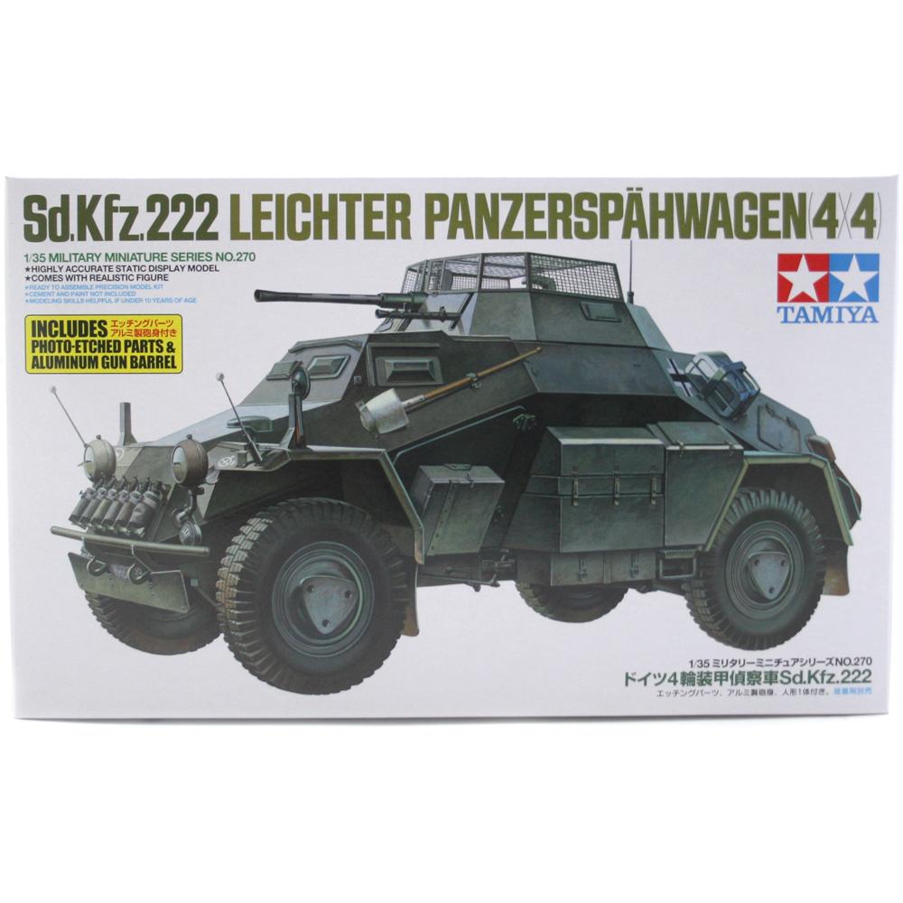 Tamiya SdKfz222 Leichter Panzerspahwagen 4x4 Armoured Car Model Kit ...