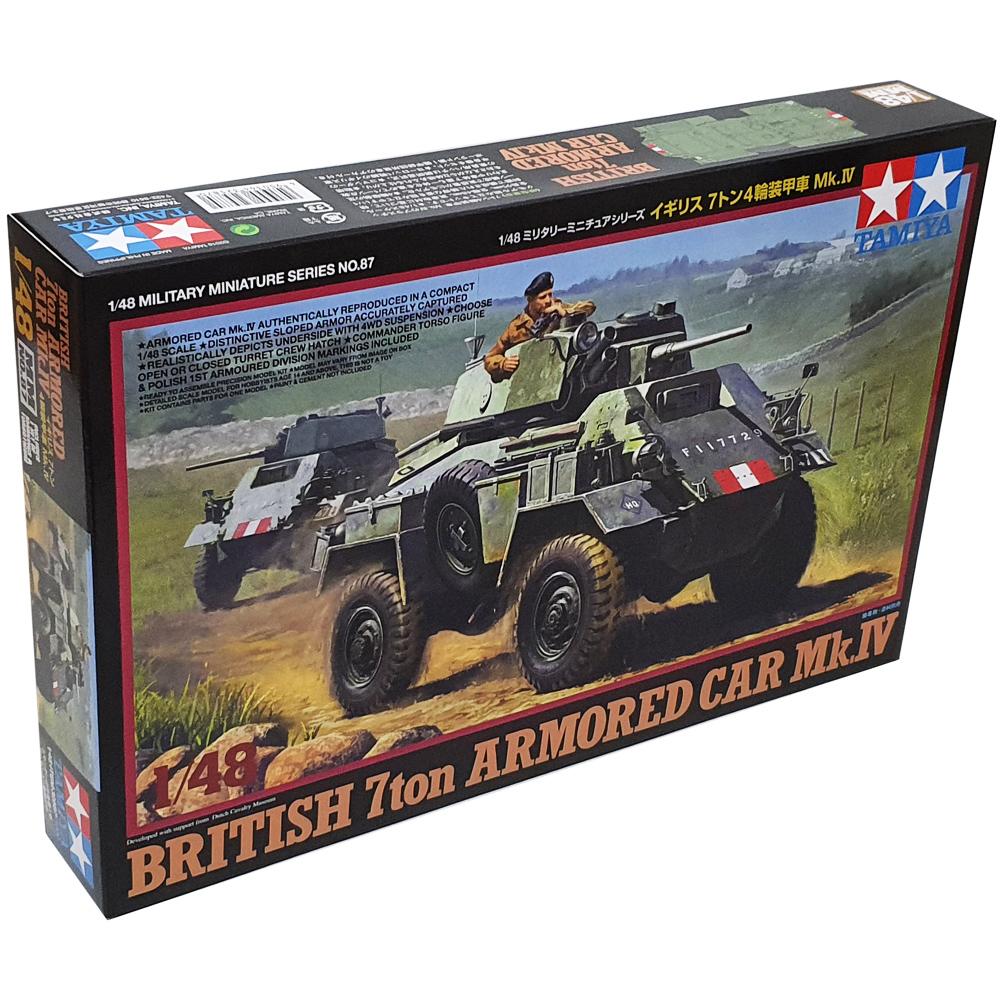 Tamiya British 7 Ton Armoured Car Mk.IV WWII Model Kit (Scale 1:48)